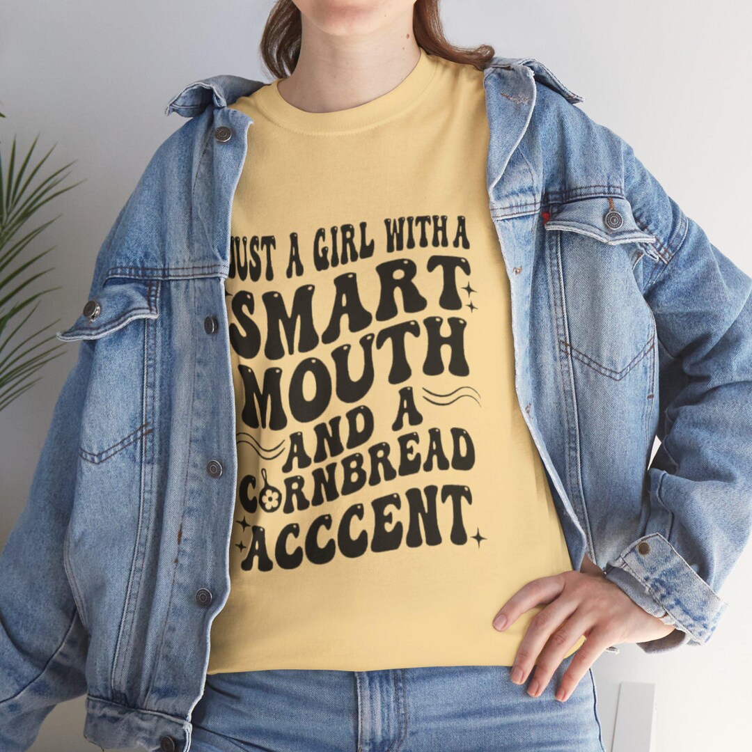 Smart Mouth & Cornbread Accent Tee: Unisex Cotton Graphic T-shirt - Etsy