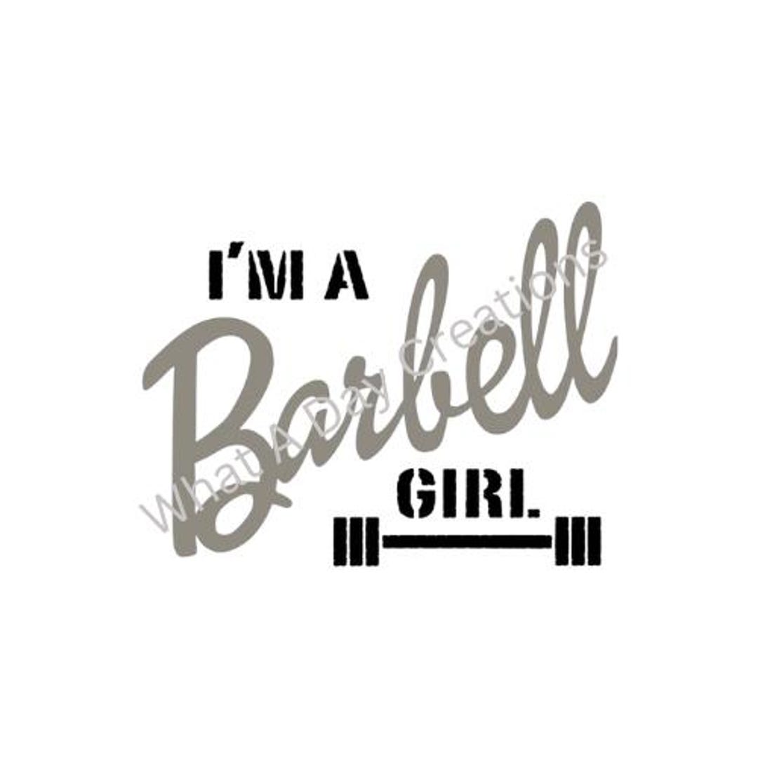 Barbell Girl SVG, Fitness Quote, Gym Workout Design (digital Download ...