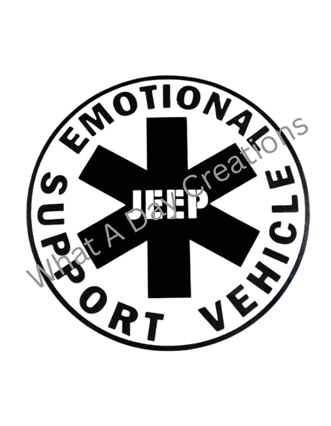 Jeep, Emotional Support Vehicle, Decal, Vinyl, SVG, PNG, JPG, Instant ...