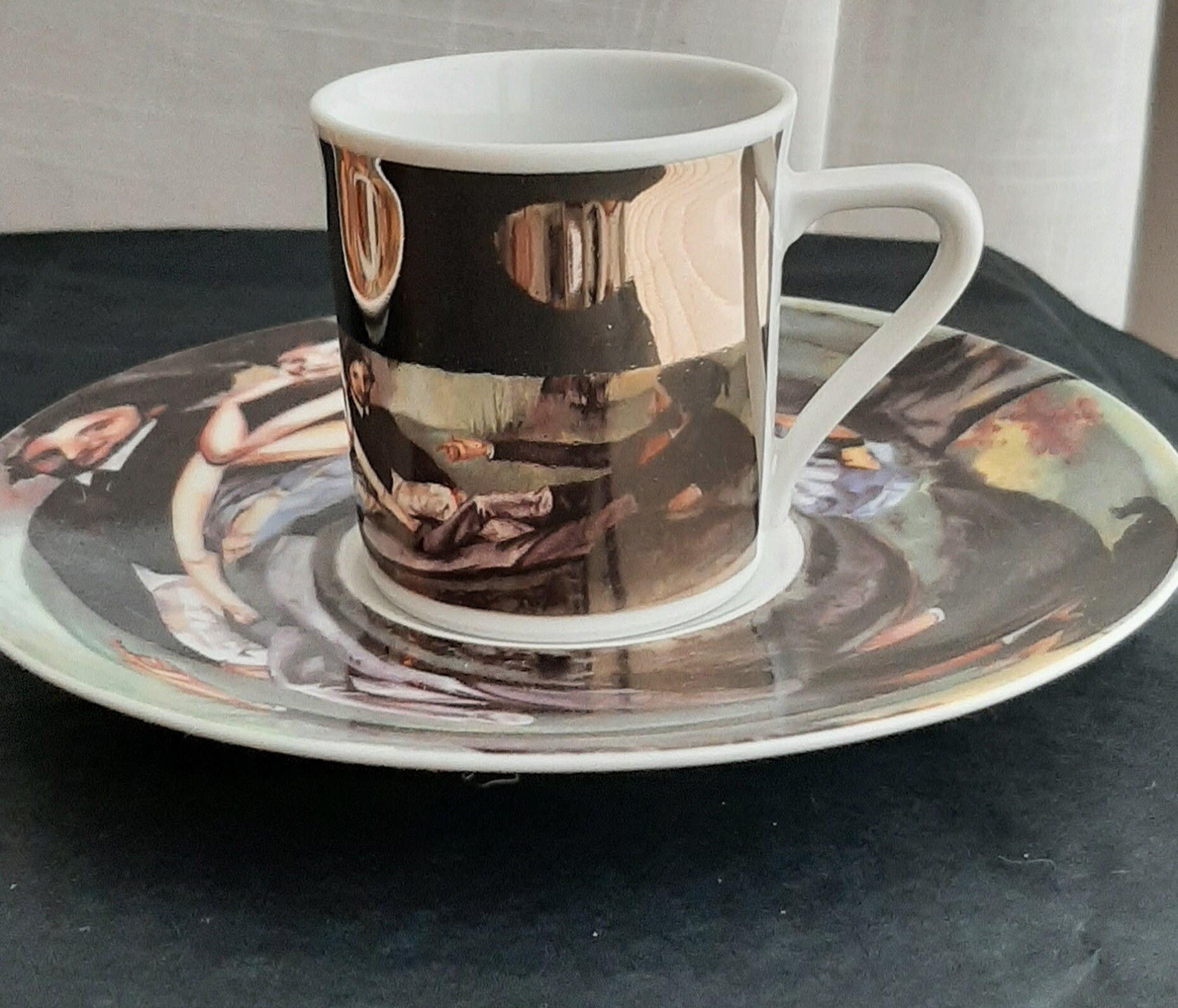 2 Espresso Mirror Cups Pylones Paris - Etsy