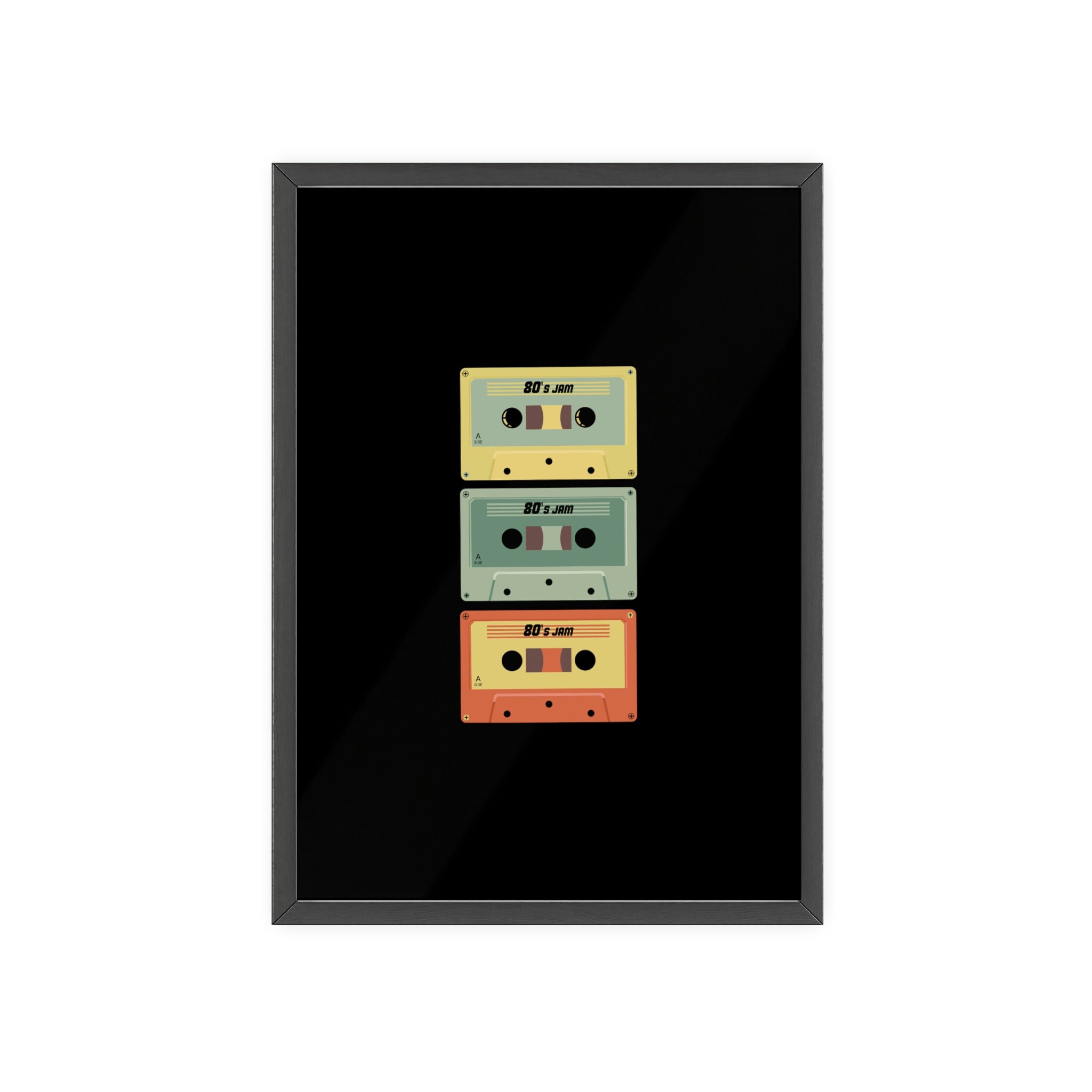 Old School Retro Cassette Posters With Wooden Frame - Etsy