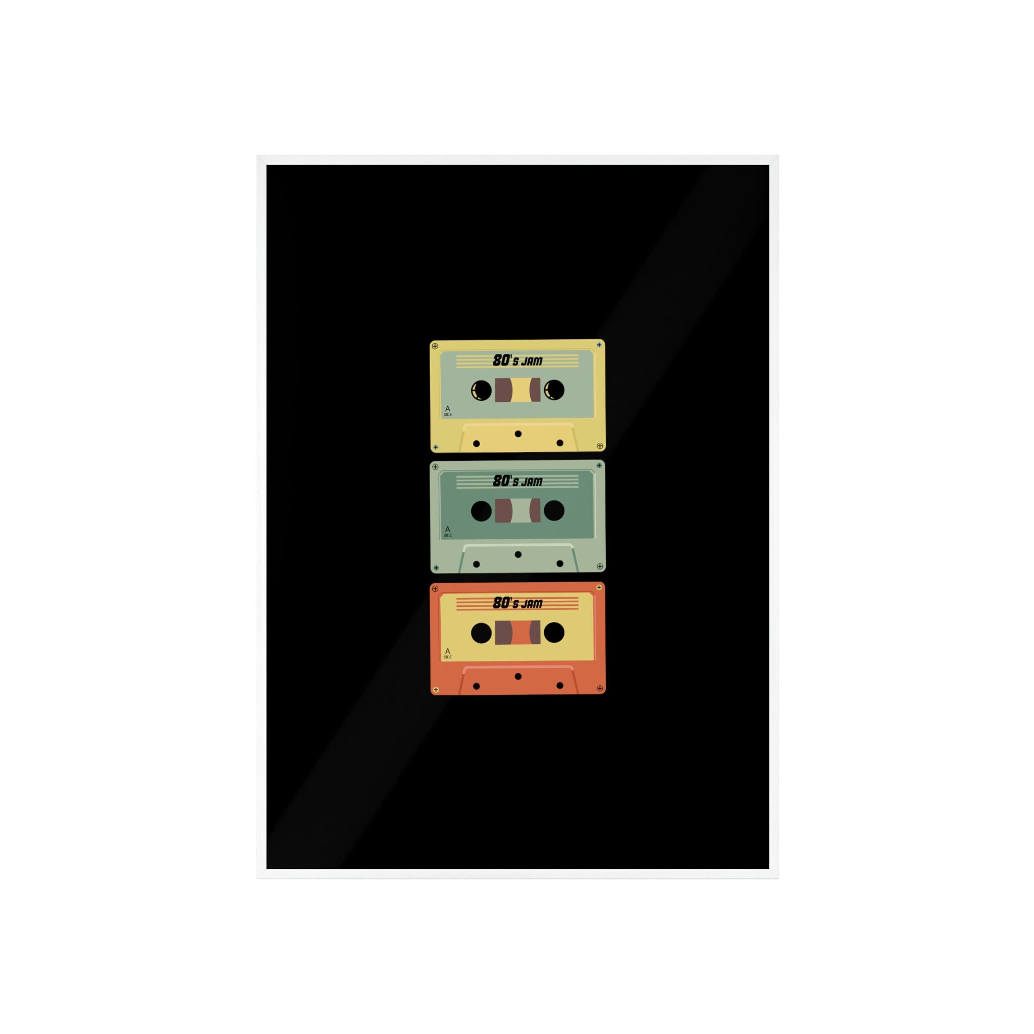 Old School Retro Cassette - Posters With Wooden Frame - Etsy