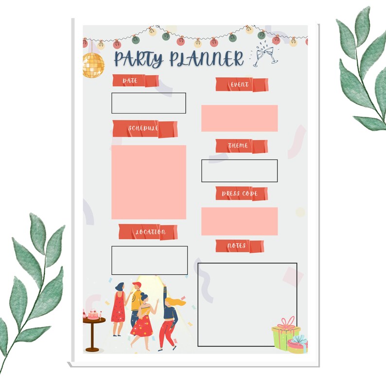 Printable Party Planner, Event Planner, Birthday Planner, Kids Party ...