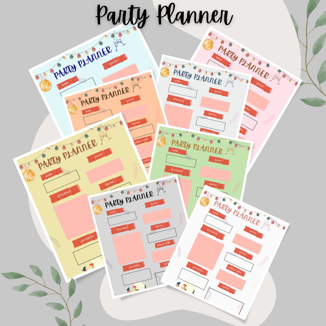 Printable Party Planner, Event Planner, Birthday Planner, Kids Party ...