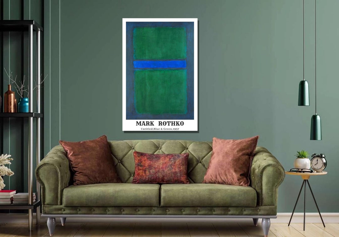 Mark Rothko Blau Grün 1957 Leinwand Poster Ausstellung - Etsy.de