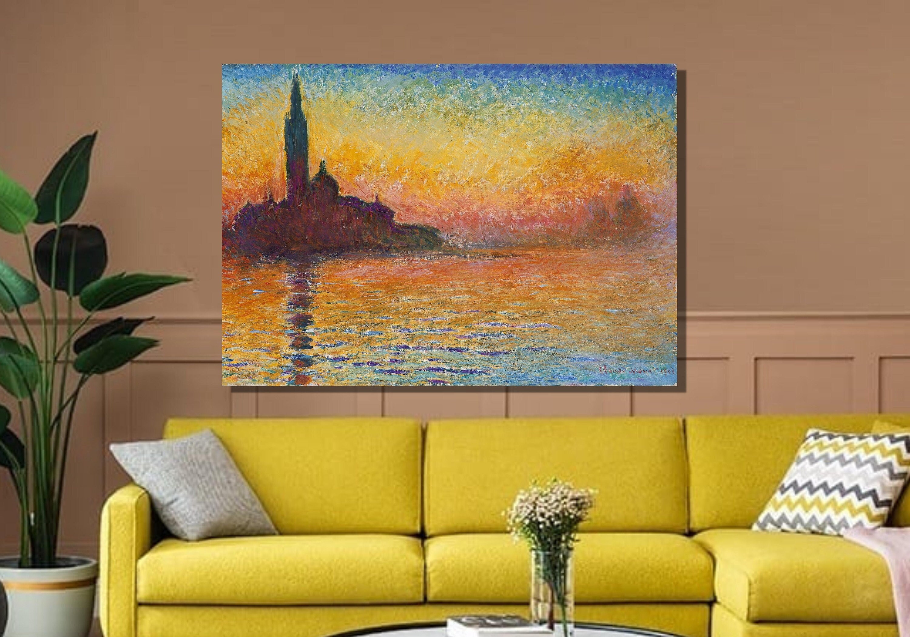 Large Twilight Venice Claude Monet