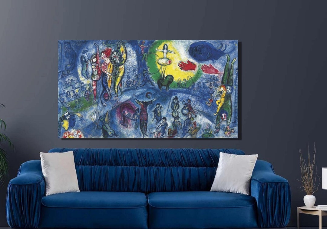 Marc Chagall Canvas Wall Artmarc Chagall Le Grand Cirque Art - Etsy