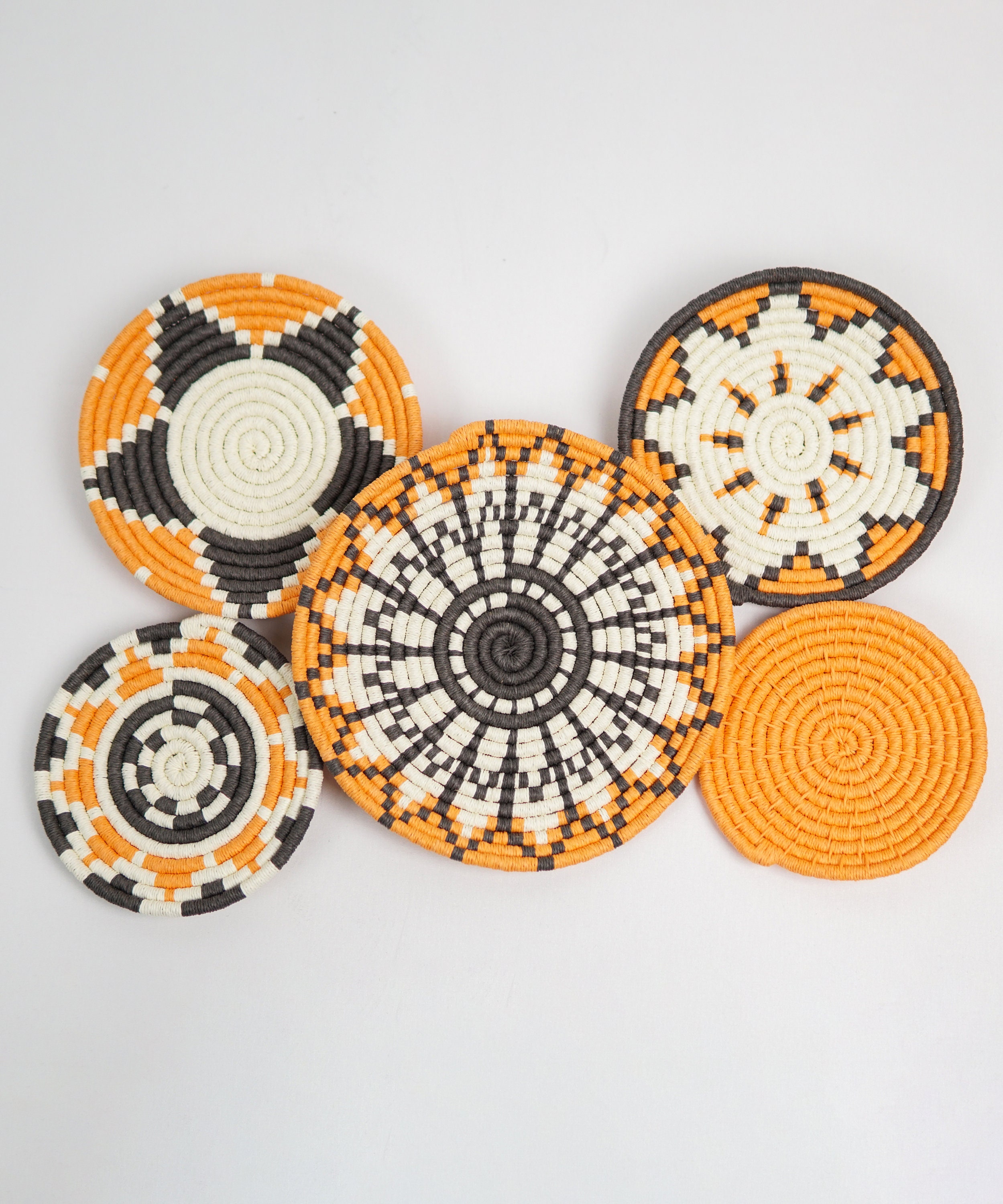 Set of 5 African Wall Plates, Boho Wall Art Decor, Decorative Plates ...