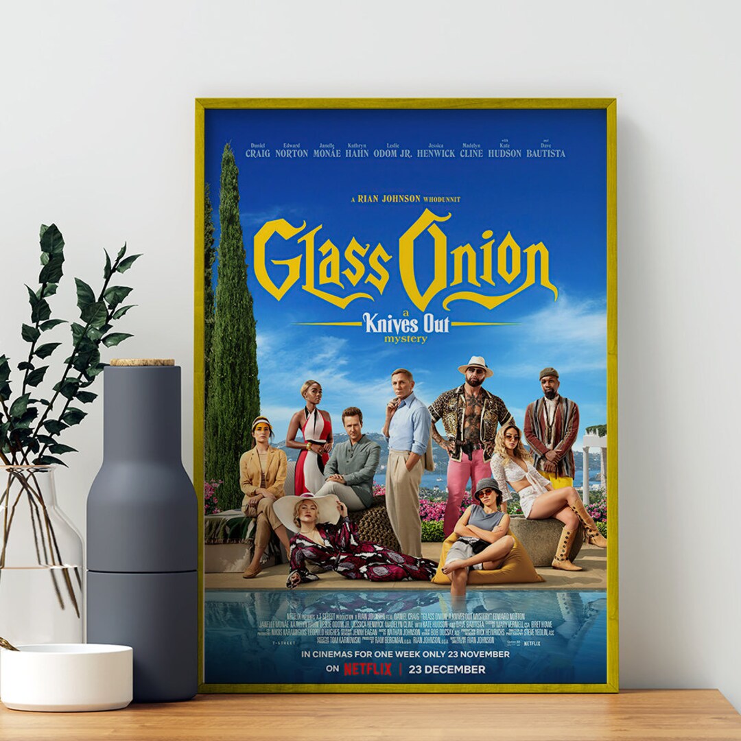Glass Onion A Knives Out Mystery Movie Poster High Quality - Etsy