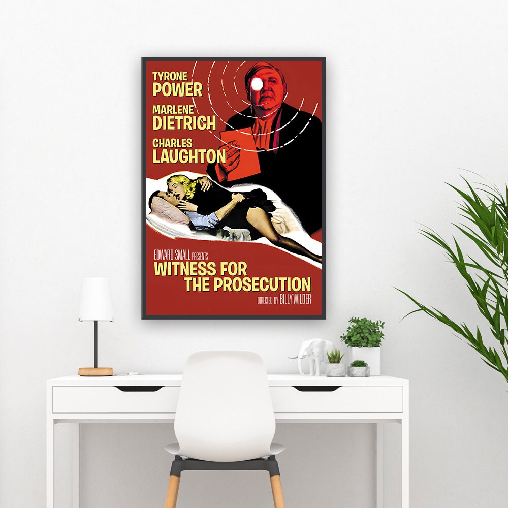 Witness for the Prosecution Movie Poster High Quality Canvas Art Print ...