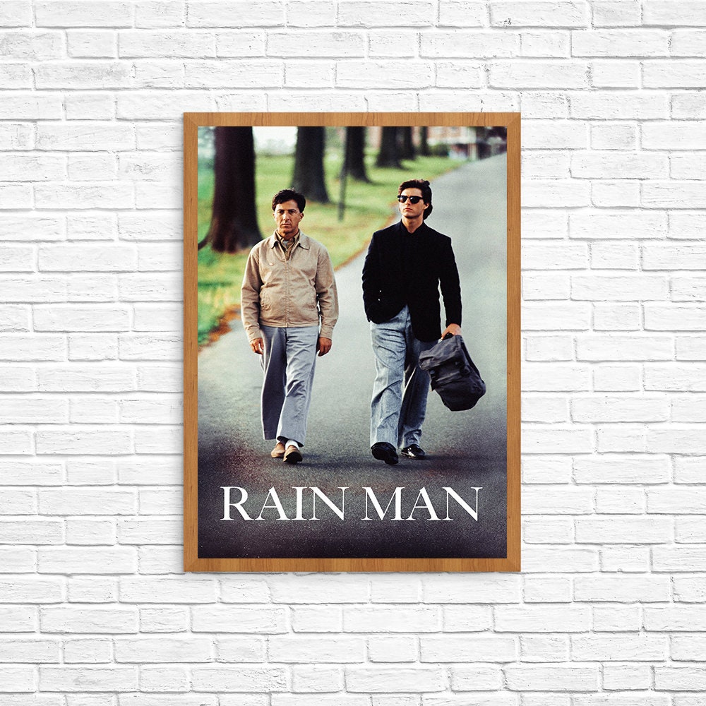 Rain Man Movie Poster Tom Cruise Dustin Hoffman Minimalist - Etsy
