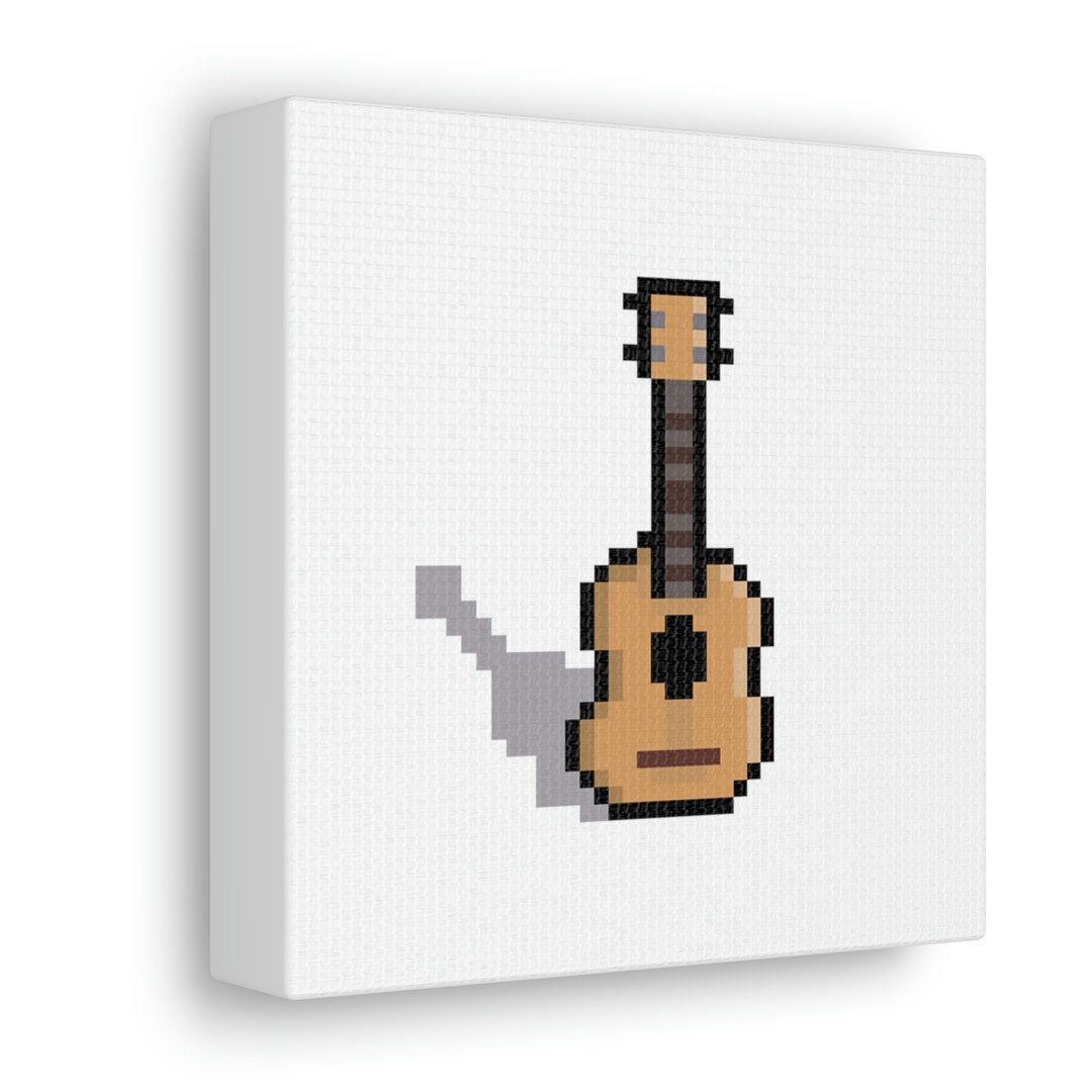 Ukulele Pixel Art Canvas Gallery Wraps Wall Art Physical - Etsy