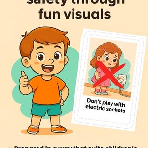Weekly Home Safety Flashcards for Kids – 7 Educational Printable Cards ...
