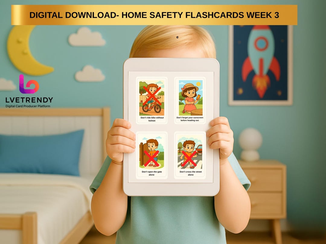 Home Safety Flashcards Week 3 | Toddler Learning (digital Download PDF ...
