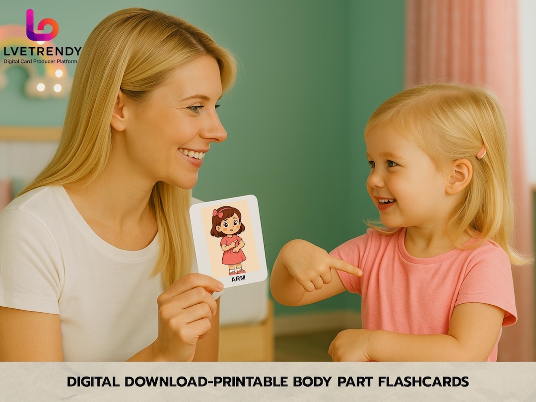 Teach Body Parts With Laura | Printable Flashcards for Kids | Toddler ...