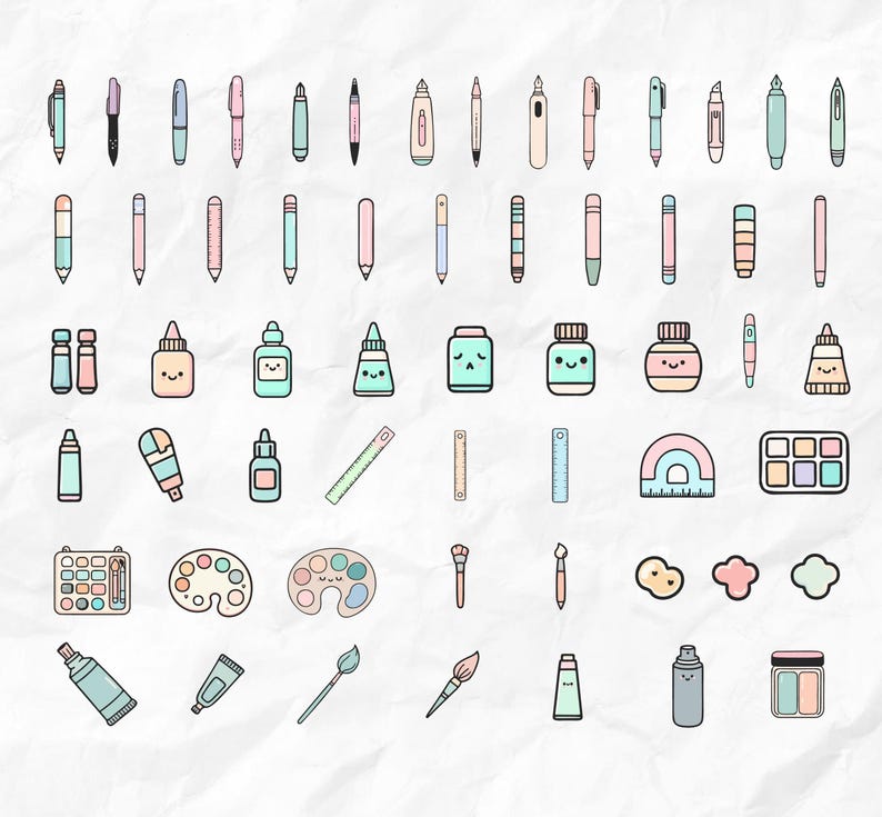 Pastel Back to School Clip Art and SVG Bundle Perfect for Back to ...