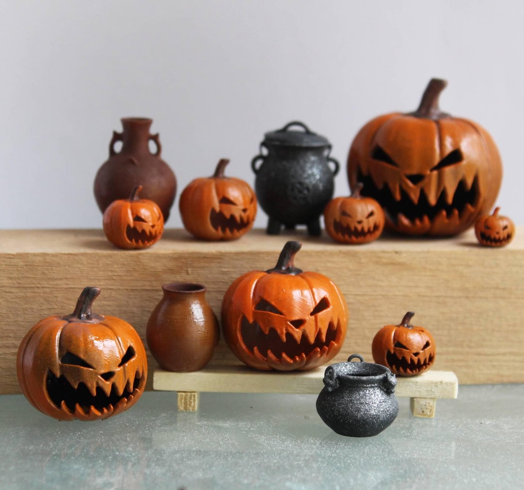 Miniature Pumpkin, Dollhouse Decor for Fall and Halloween, 3D Printed ...