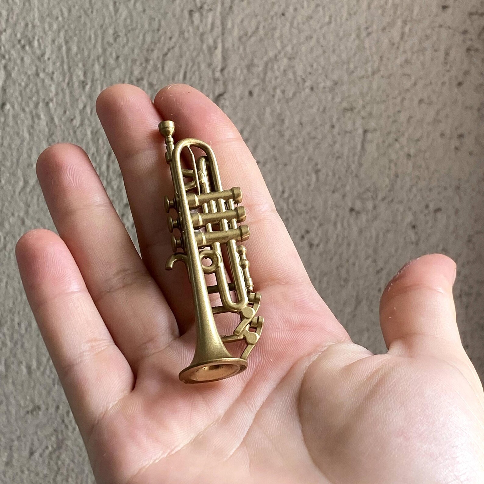 Dollhouse Miniature Trumpet, Musical Instrument, Custom Scale (3D ...