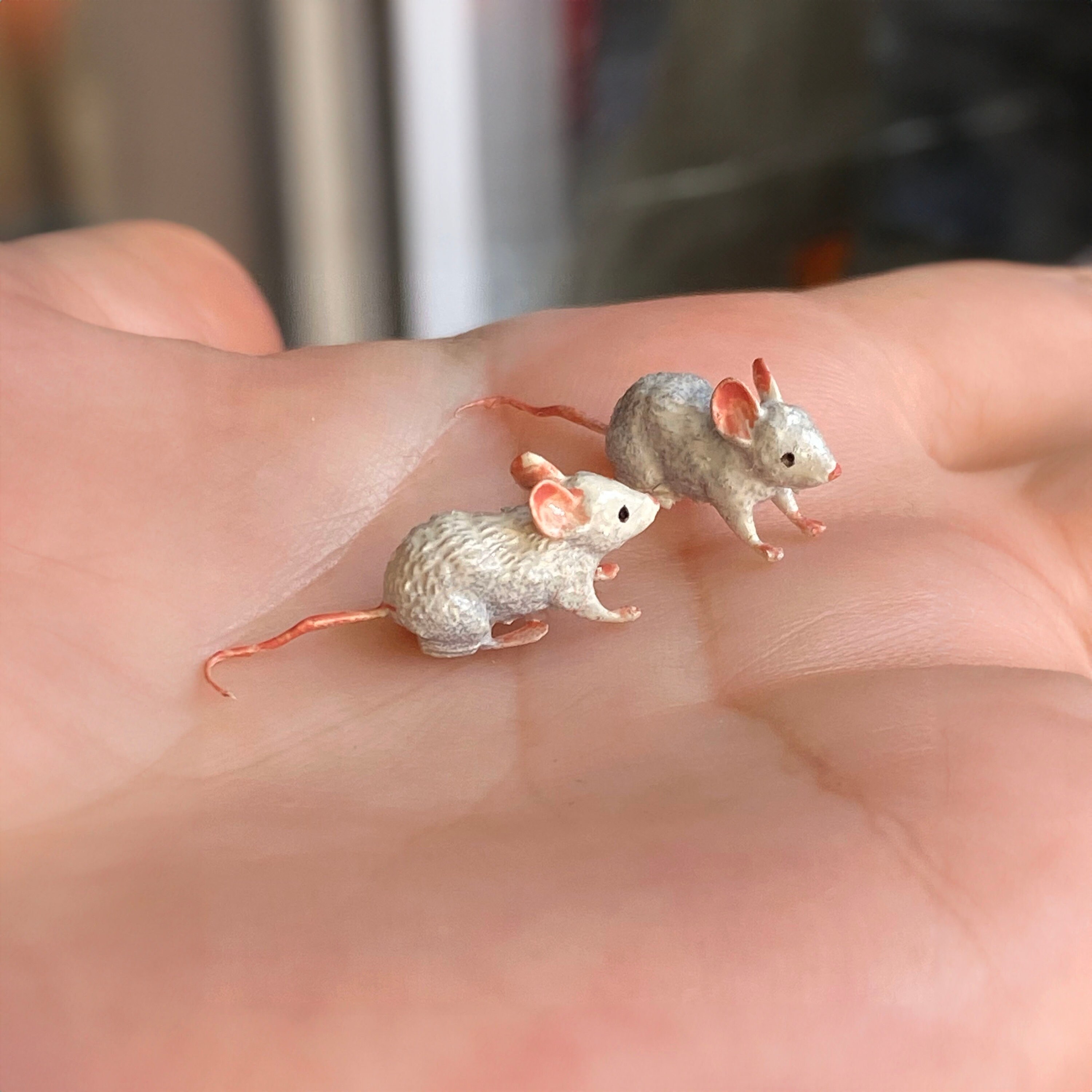 Miniature White Mouse, 1:12 Scale and 3D Printed - Etsy