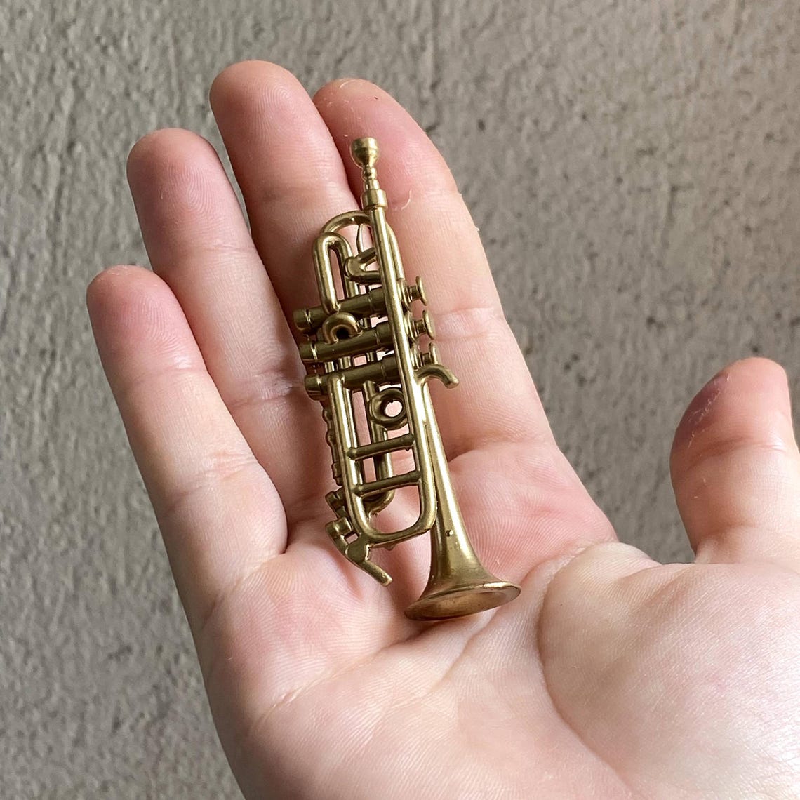 Dollhouse Miniature Trumpet, Musical Instrument, Custom Scale (3D ...