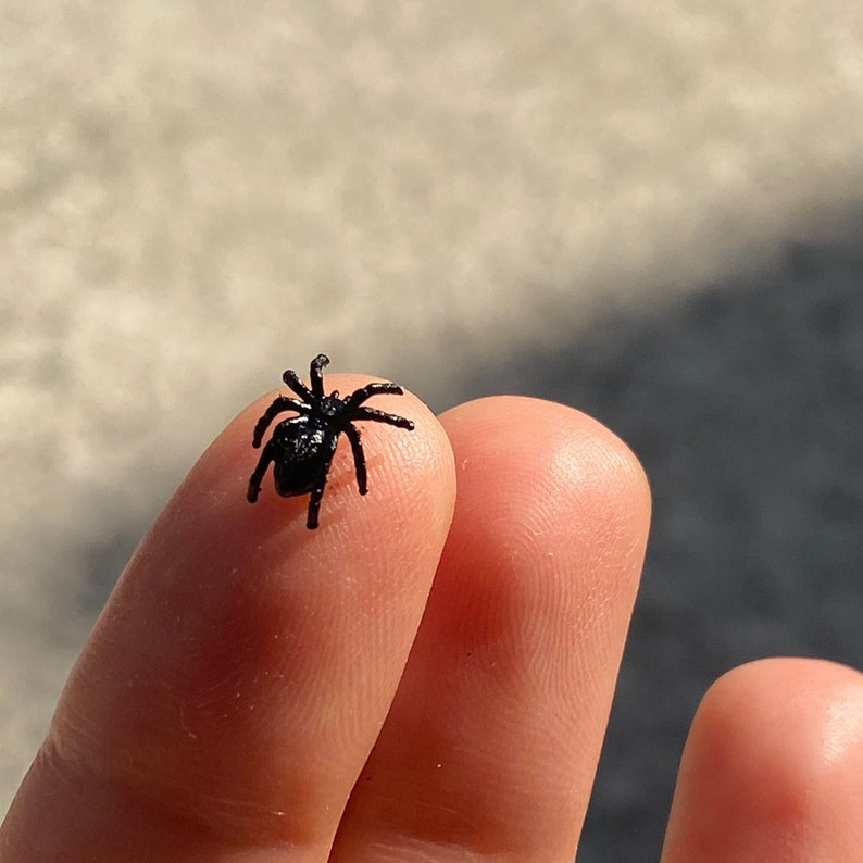 Miniature Spiders, Dollhouse and Diorama Decor for Halloween, 10 Pcs ...