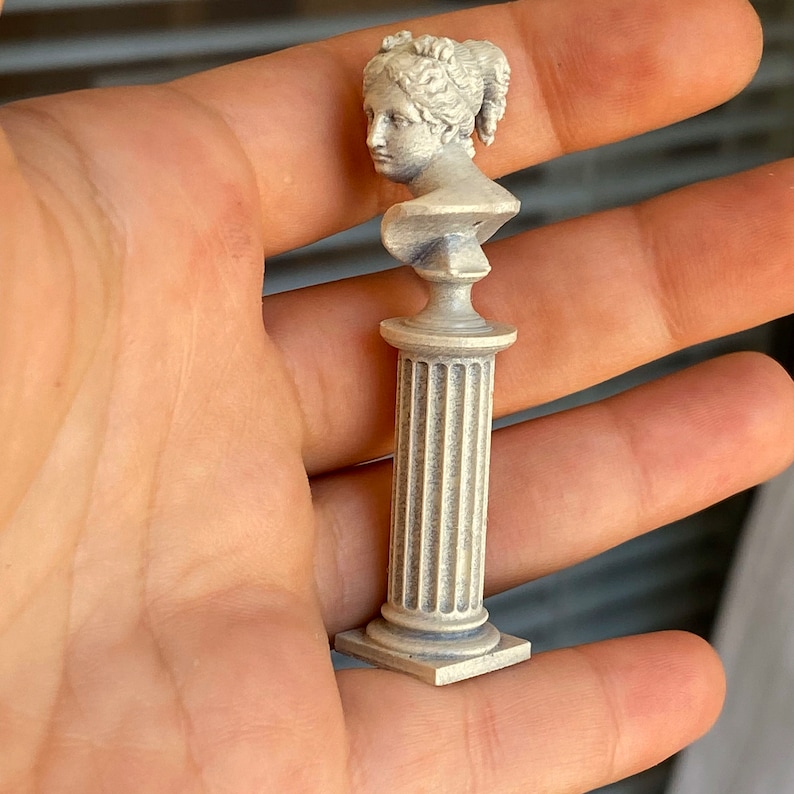 1:24 Scale Miniature Marble Bust of Venus and Victorian Mirror Set - Etsy