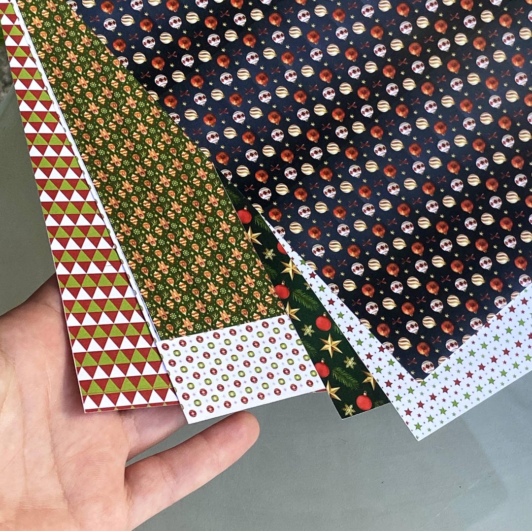 Miniature Wrapping Paper for Christmas, 1:12 Scale Vintage Patterns ...