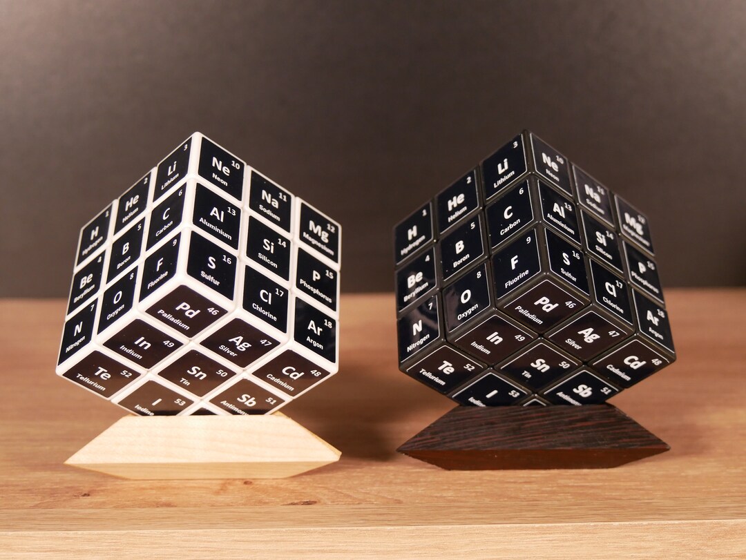 Tabla periódica del cubo de Rubik Edición negra - Etsy España