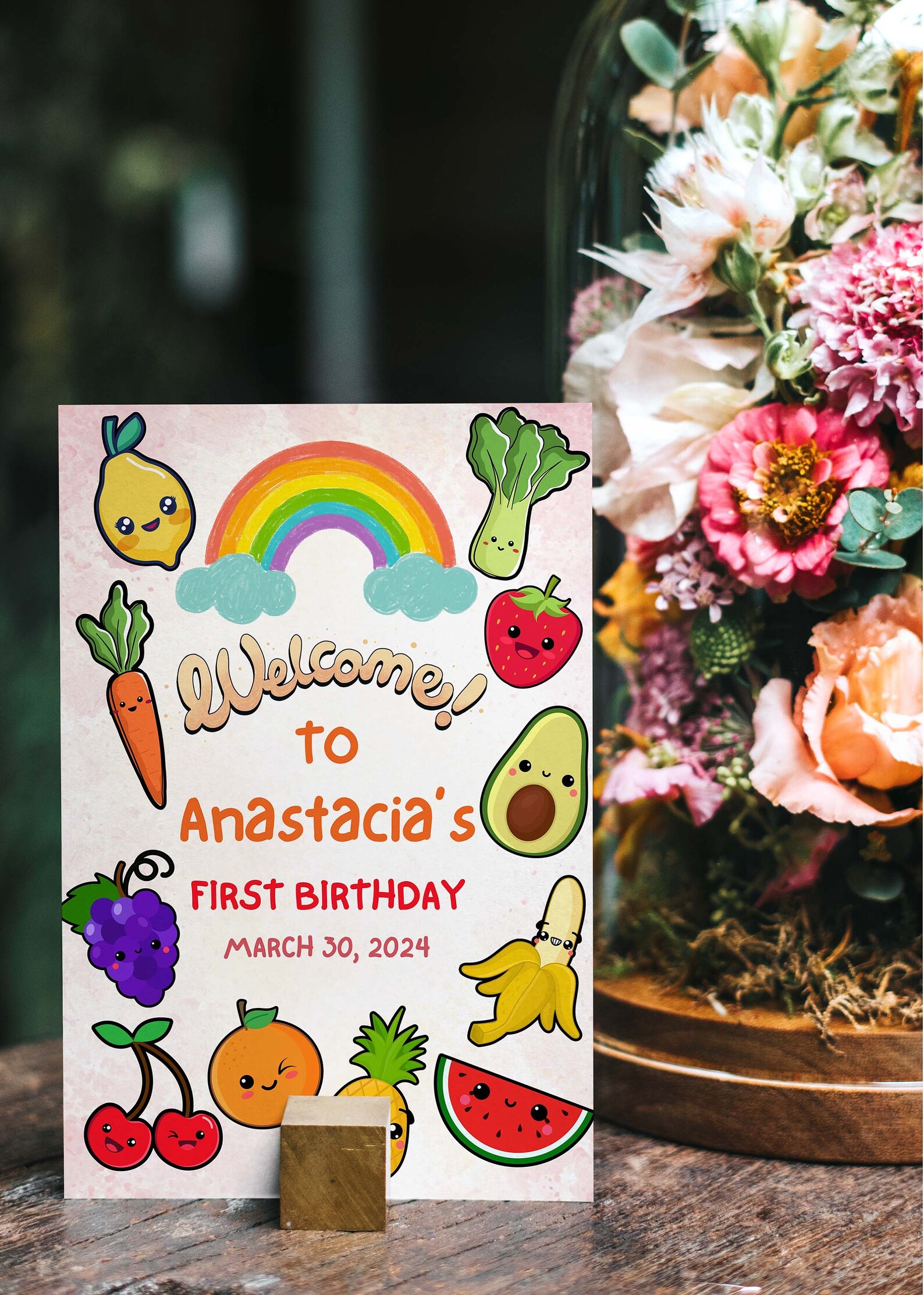 Dancing Fruits Birthday Party Decorations Kawaii Fruits Bday Deco ...