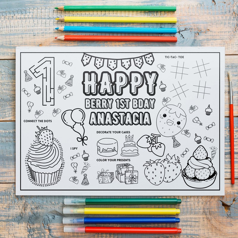 Strawberry Birthday - Etsy