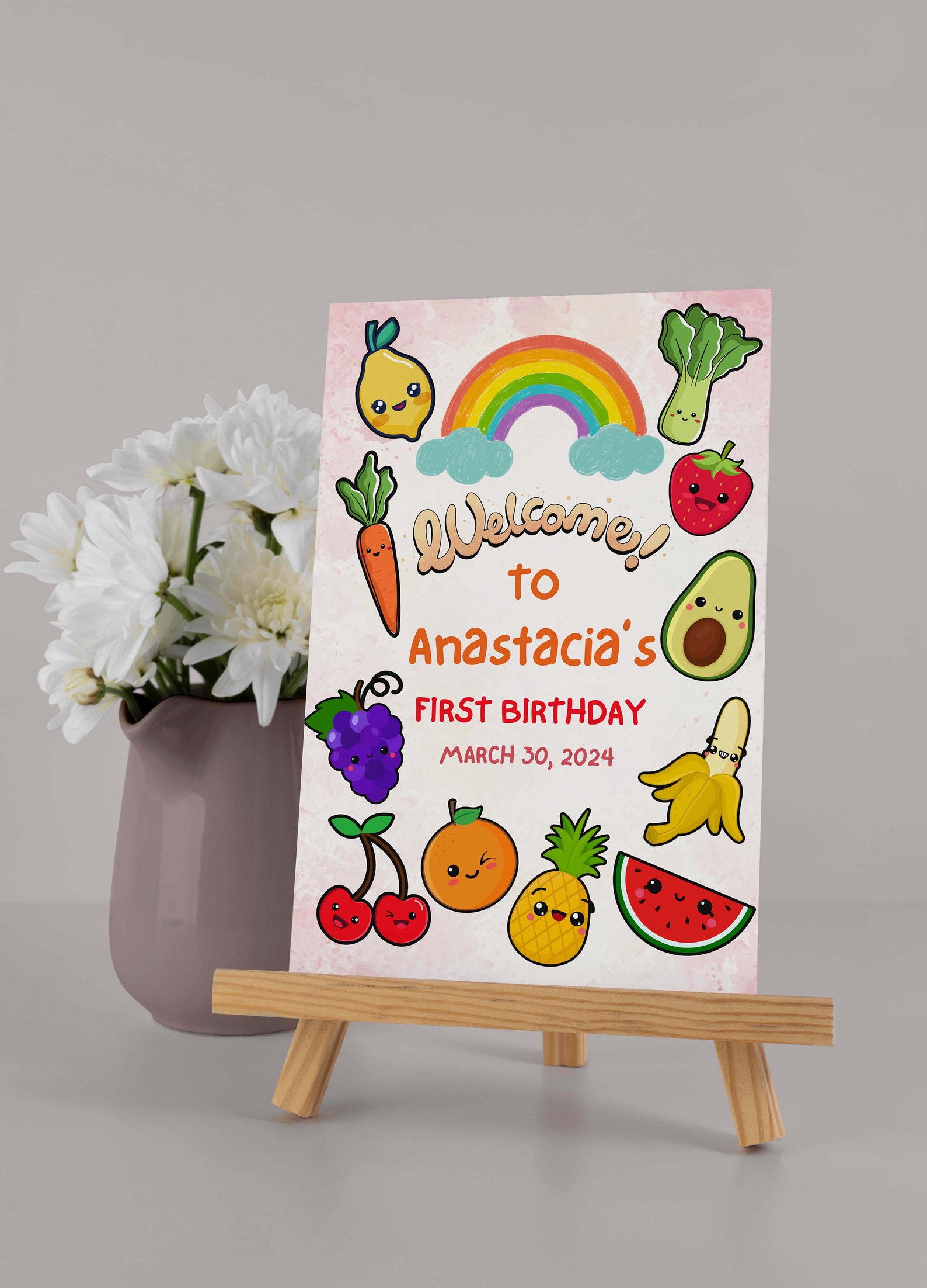 Dancing Fruits Birthday Party Decorations Kawaii Fruits Bday Deco ...