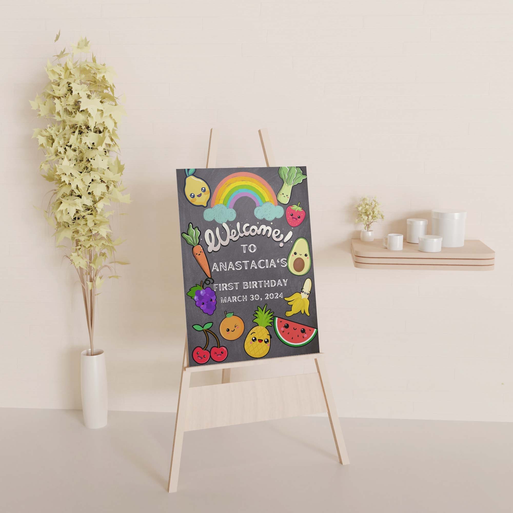 Dancing Fruits Birthday Party Decorations Kawaii Fruits Bday Deco ...