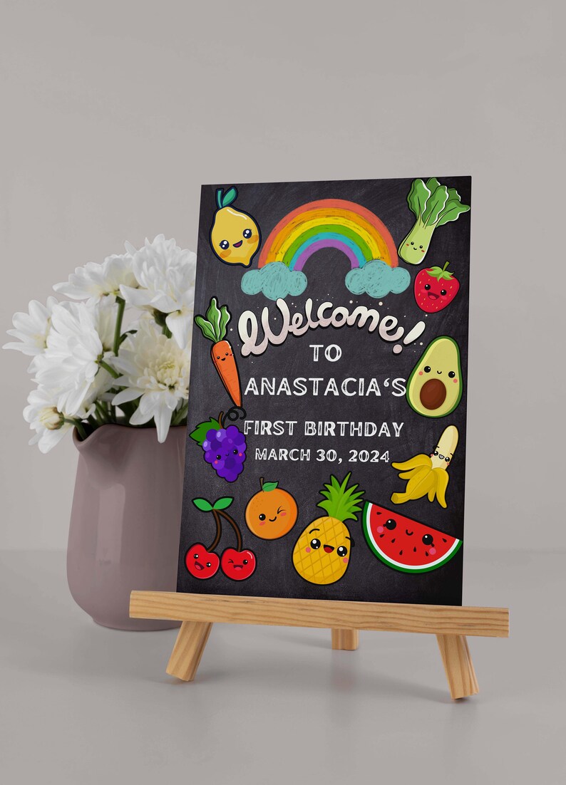 Dancing Fruits Birthday Party Decorations Kawaii Fruits Bday Deco ...