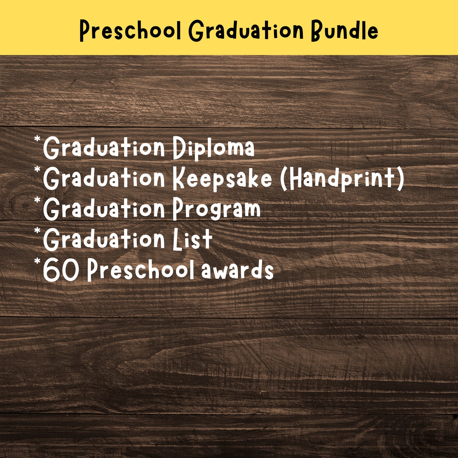 Preschool Graduation Invitation Graduate Keepsake Diploma Awards ...