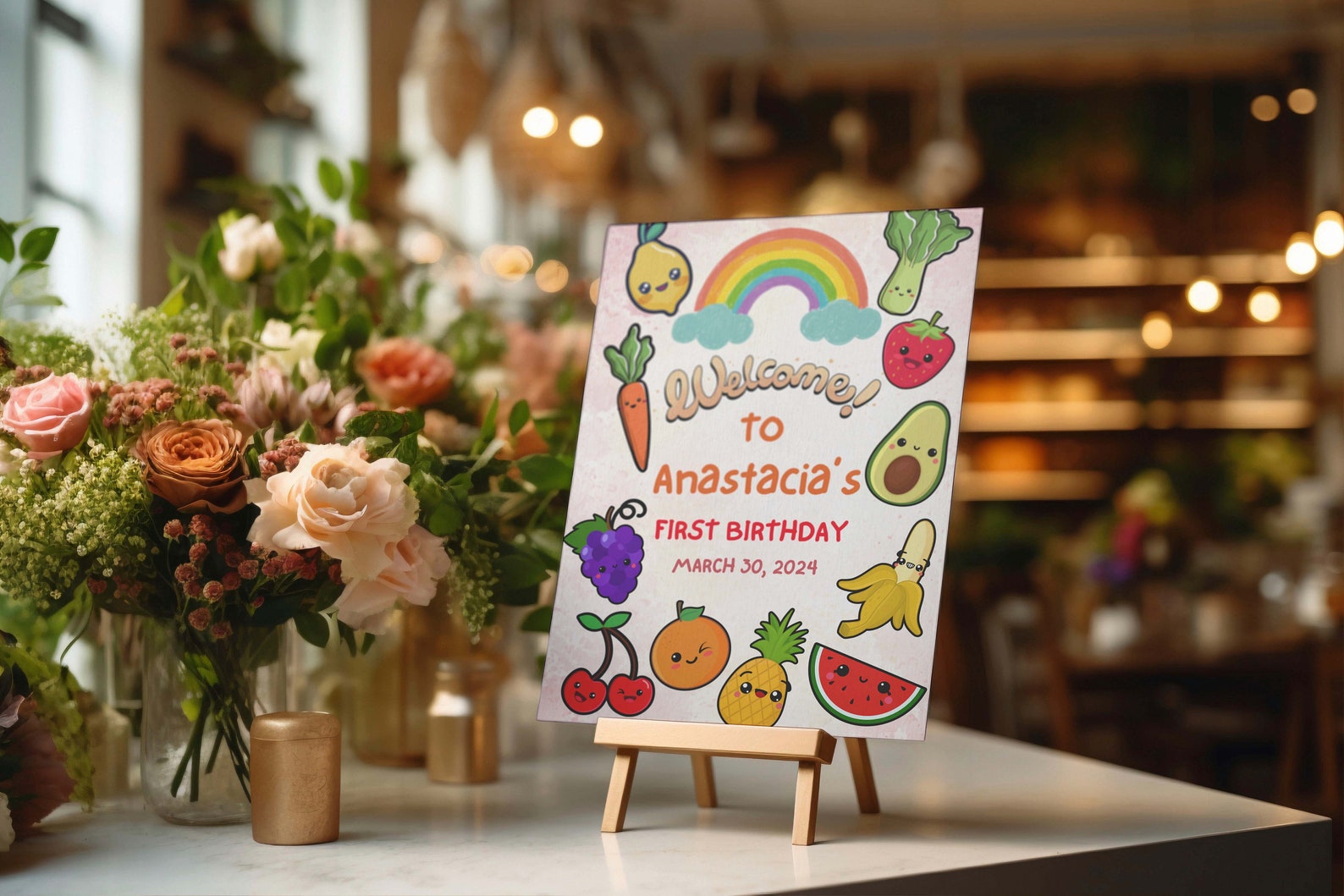 Dancing Fruits Birthday Party Decorations Kawaii Fruits Bday Deco ...