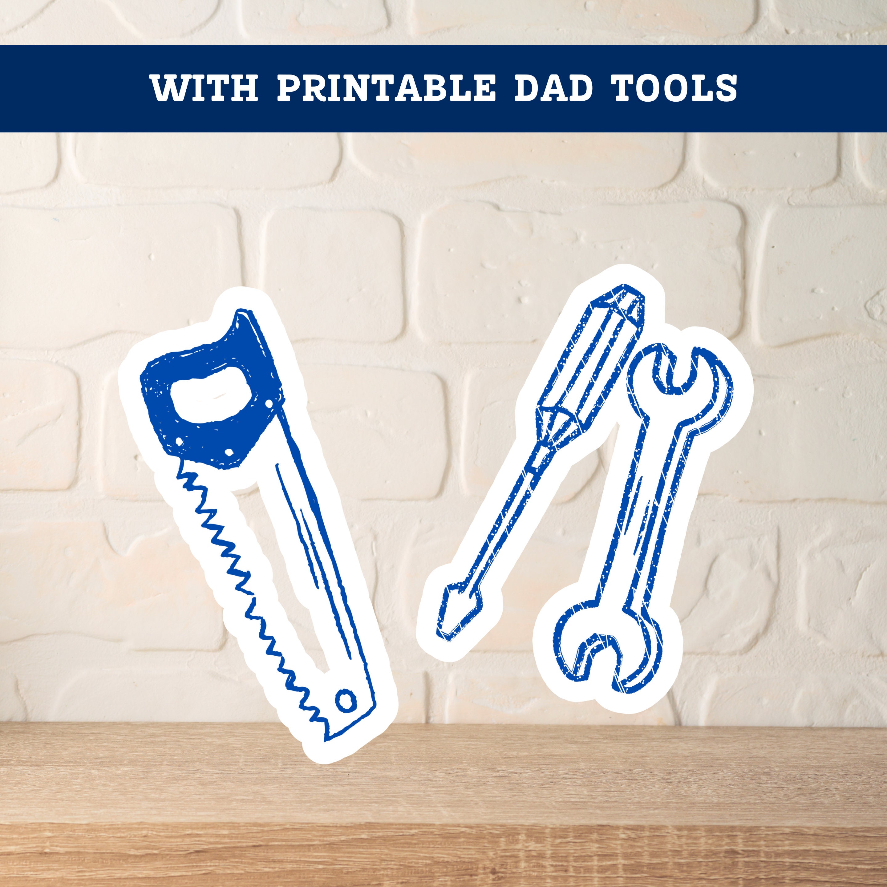 Fathers Day Banner Printable Party Decoration Instant Download Denim ...