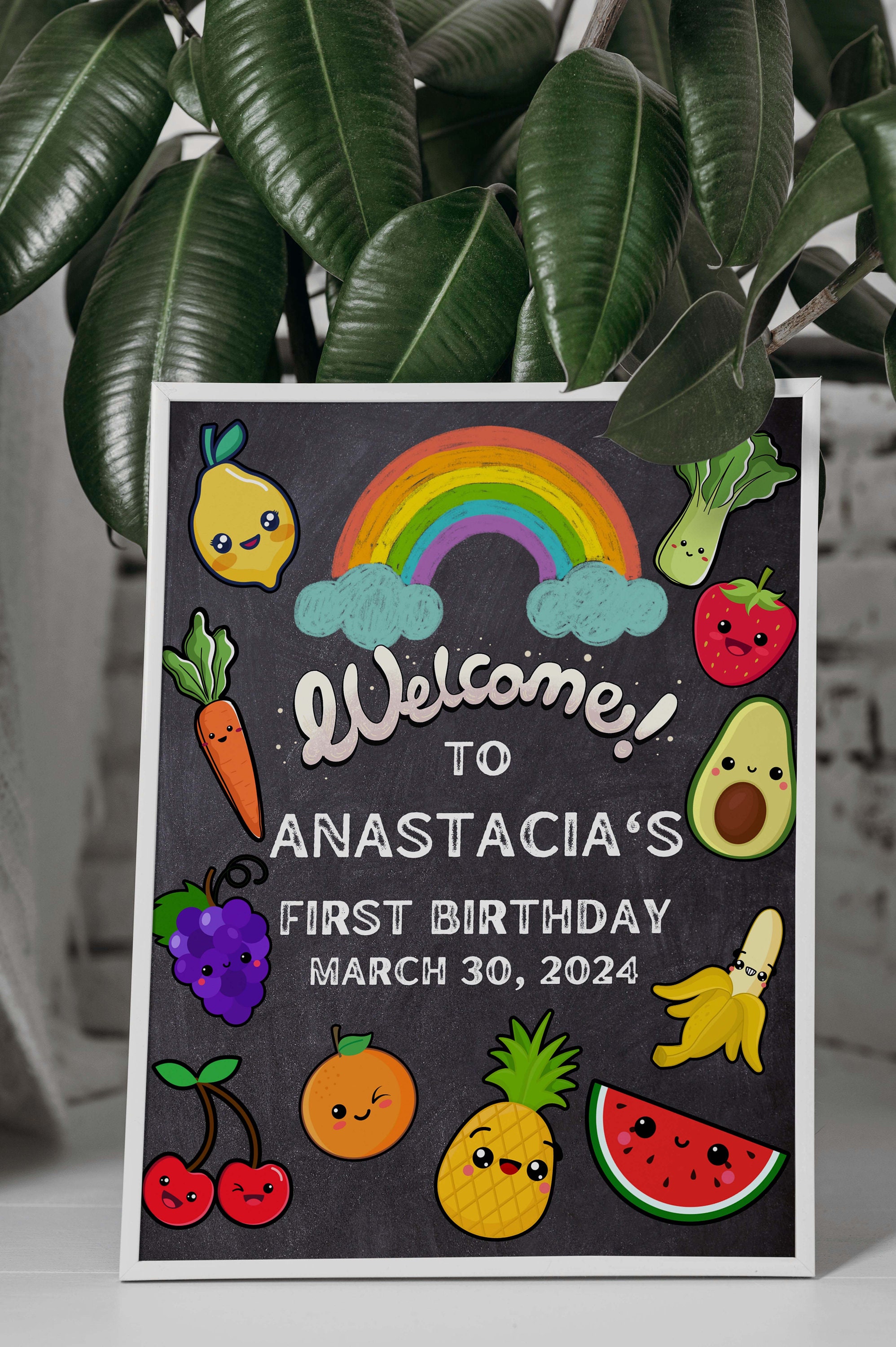 Dancing Fruits Birthday Party Decorations Kawaii Fruits Bday Deco ...