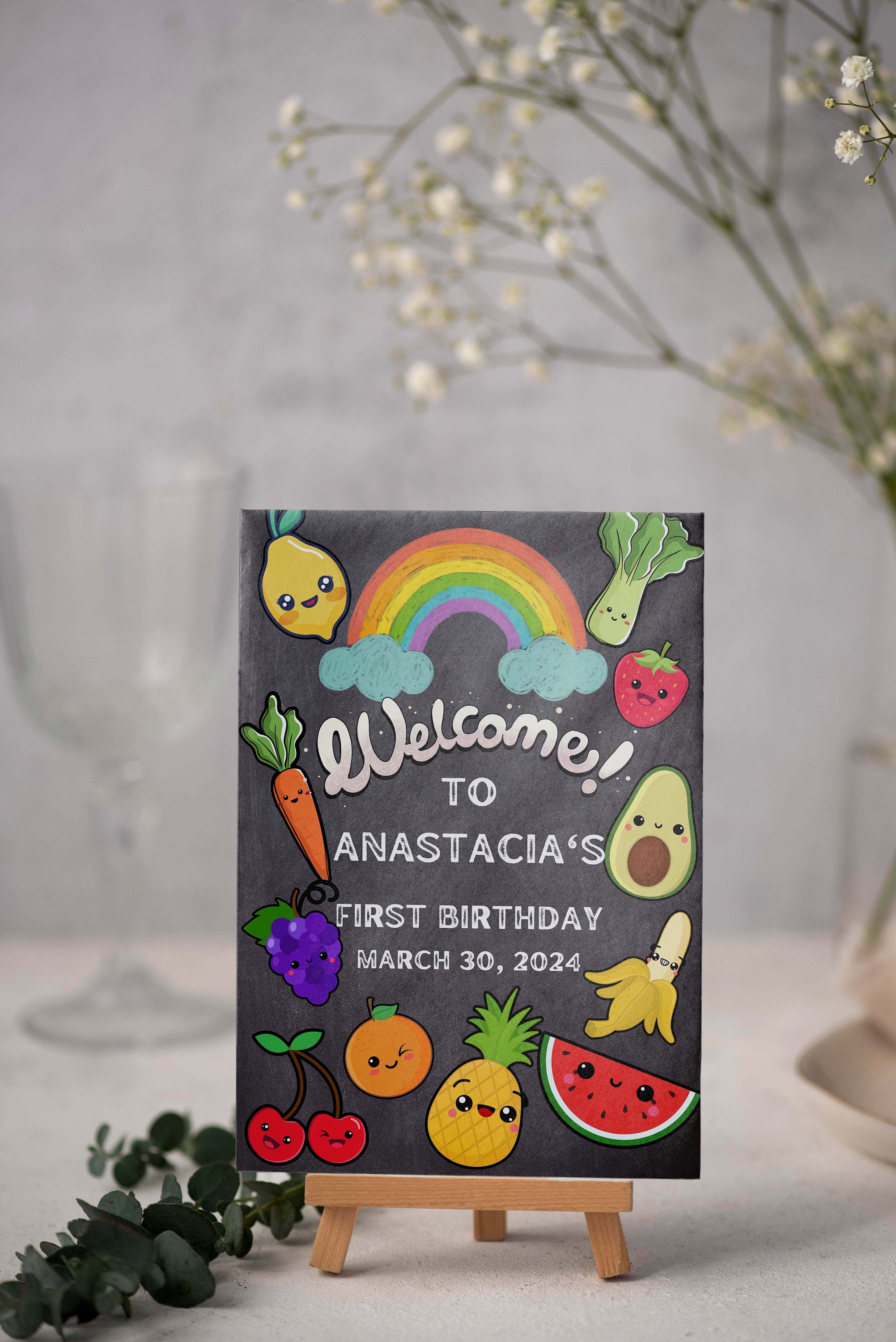 Dancing Fruits Birthday Party Decorations Kawaii Fruits Bday Deco ...