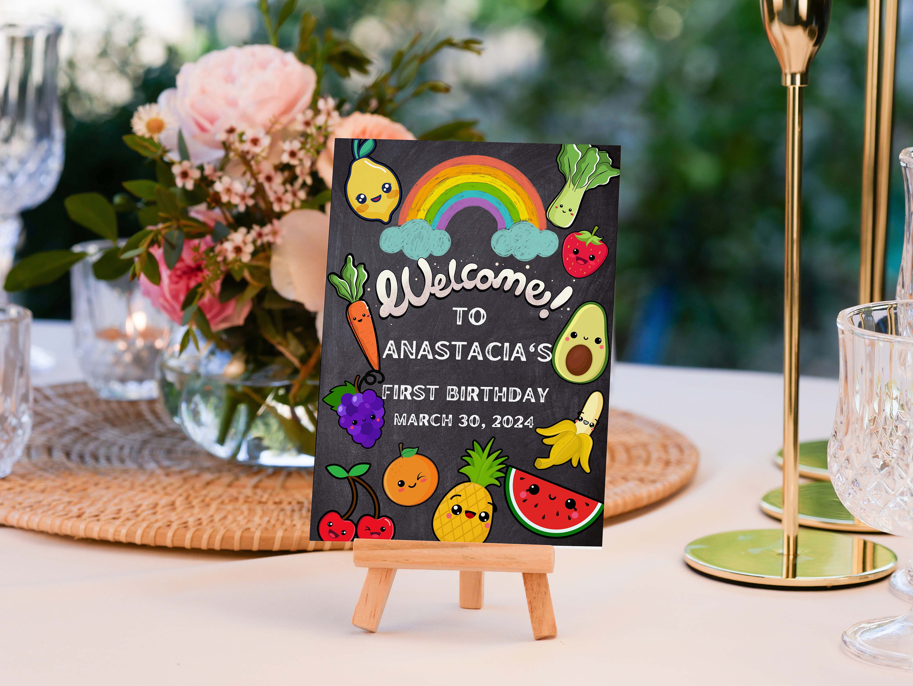 Dancing Fruits Birthday Party Decorations Kawaii Fruits Bday Deco ...