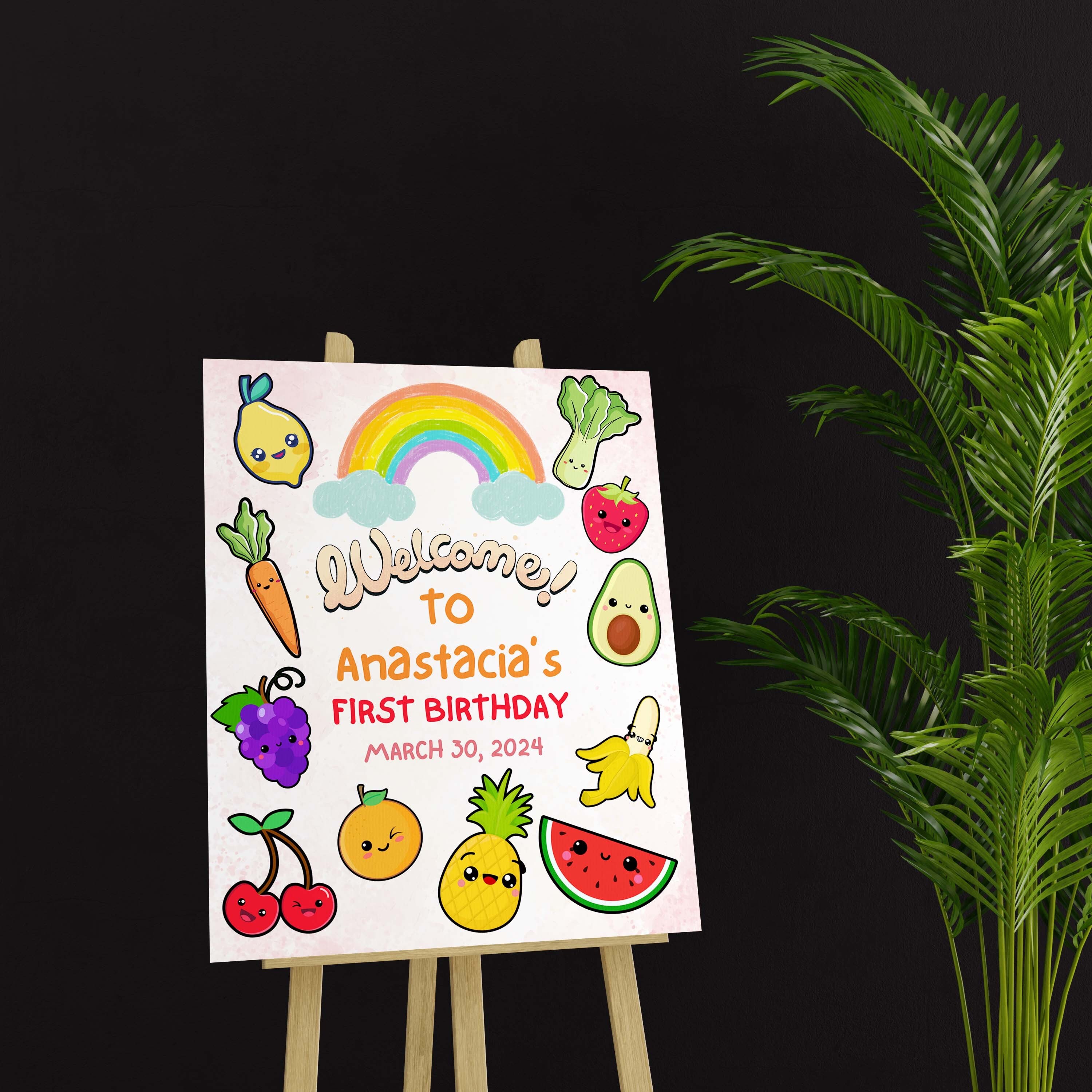 Dancing Fruits Birthday Party Decorations Kawaii Fruits Bday Deco ...