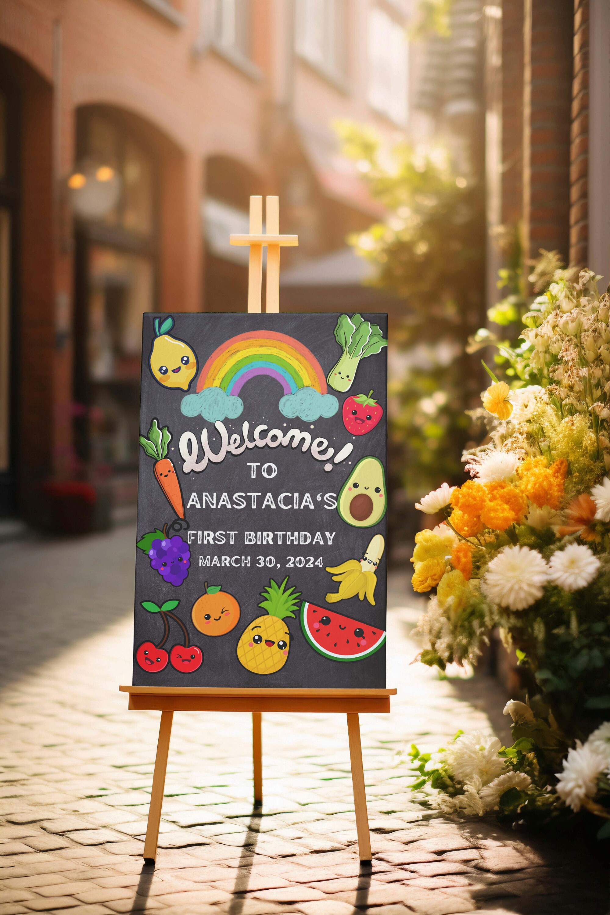 Dancing Fruits Birthday Party Decorations Kawaii Fruits Bday Deco ...