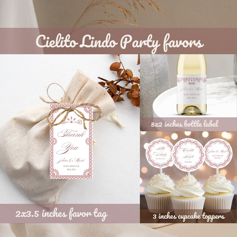 Cielito Lindo Baby Shower Bundle Editable Templates Mexican Theme Party ...
