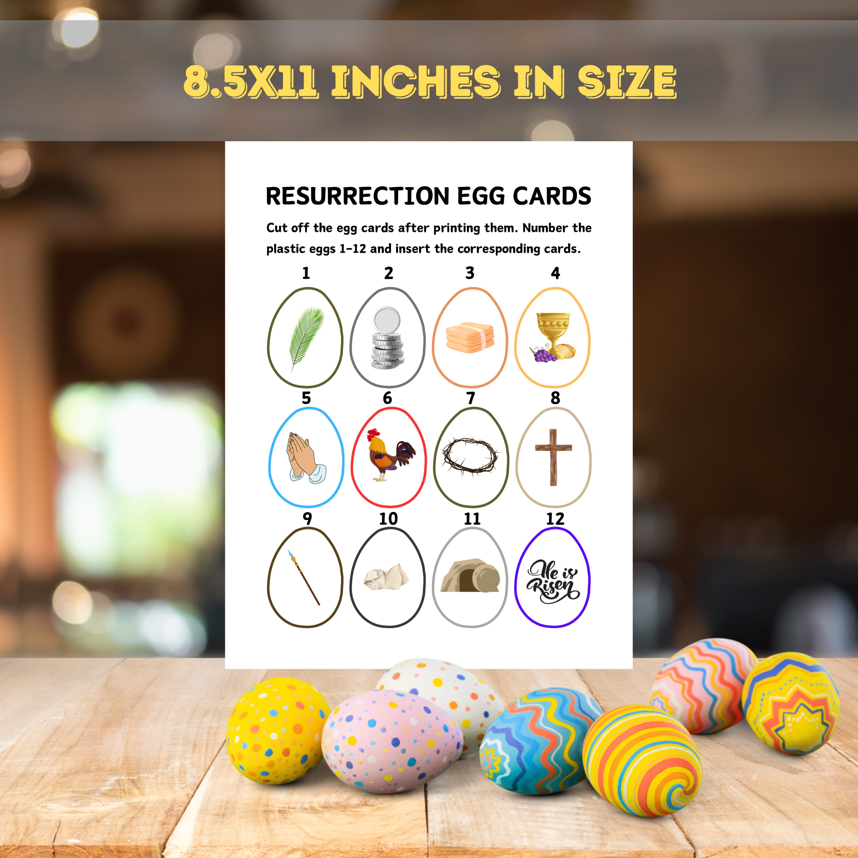 Resurrection Eggs Printable Resurrection Scene Easter Egg Hunt Kids ...