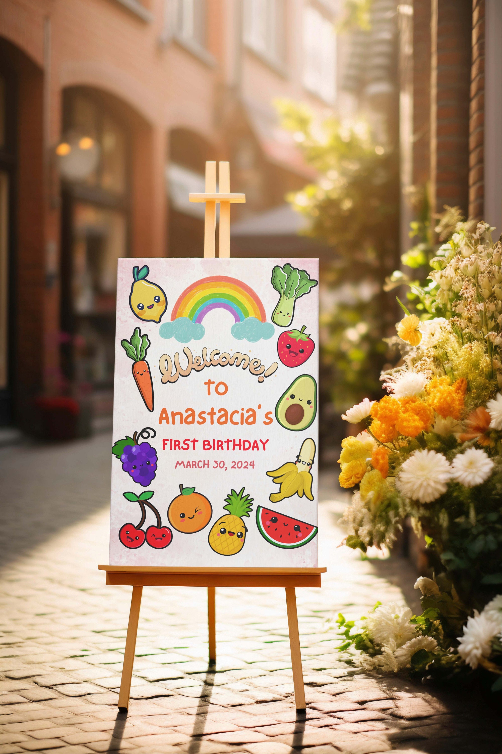 Dancing Fruits Birthday Party Decorations Kawaii Fruits Bday Deco ...