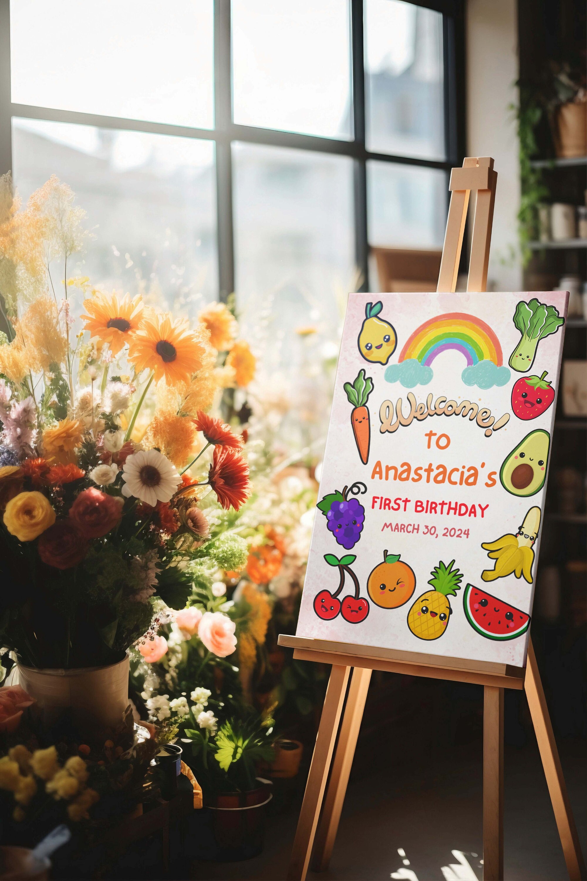 Dancing Fruits Birthday Party Decorations Kawaii Fruits Bday Deco ...