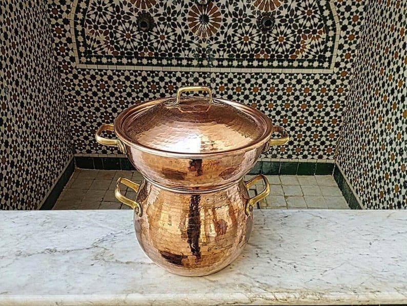 Handmade Copper Couscoussier: Moroccan Steamer Pot Cookware - Etsy