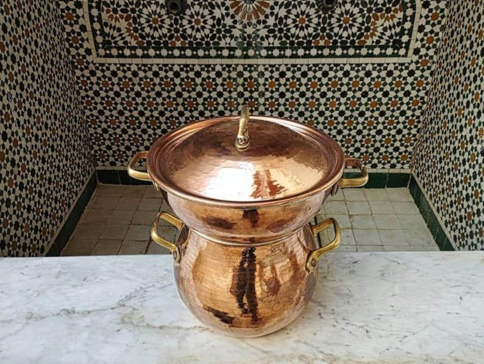 Handmade Copper Couscoussier: Moroccan Steamer Pot Cookware - Etsy