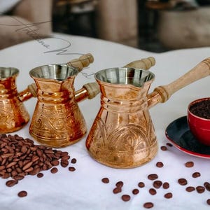 Authentic Handcrafted Moroccan Coffee Pot: Brass Traditional Brewing ...