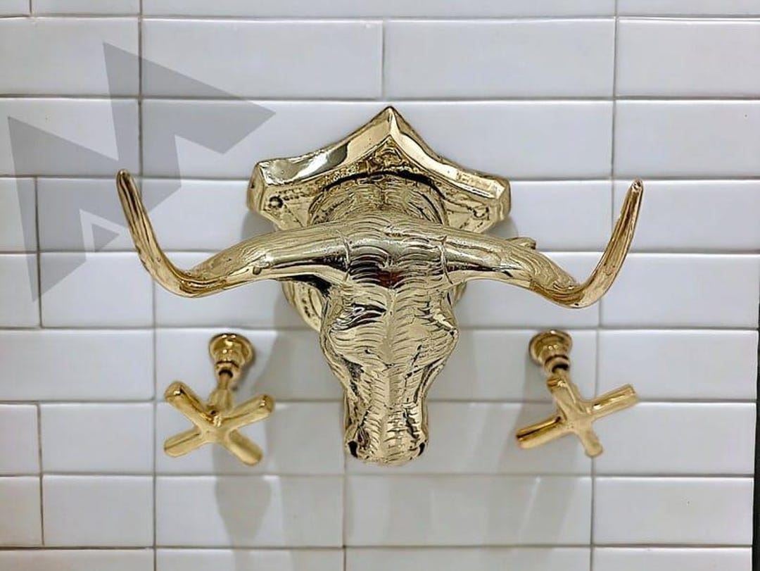 Bull Shaped Faucet ,animal Faucet , Brass Faucet , Unlacquered Brass ...