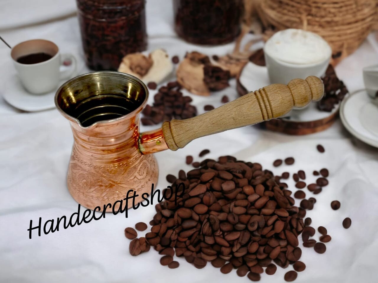 A Gift for a Coffee Love, Handmade Turkish Real Copper Coffee Pot ...